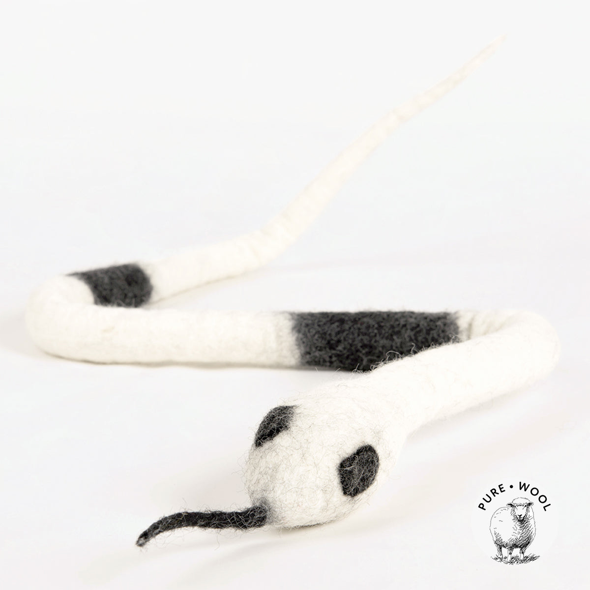 Challenge Your Cat's Hunting Skills with Our Extra-Large Felted Snake Toy