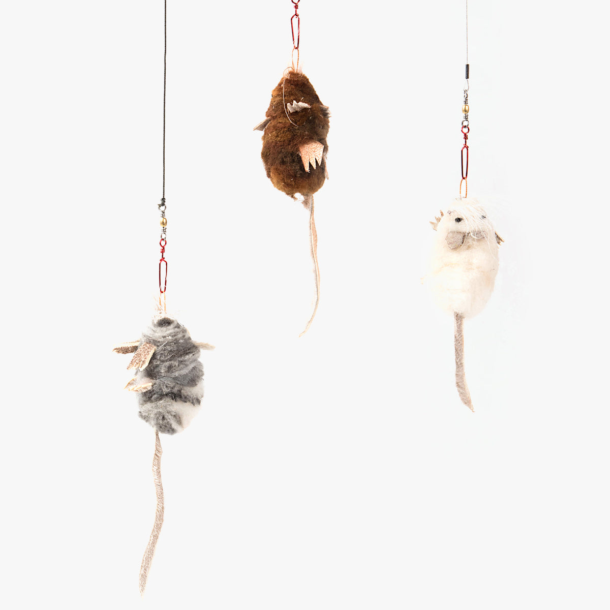 Meet Nibbles: The Cheeky & Adorable Woolen Mouse Cat Toy