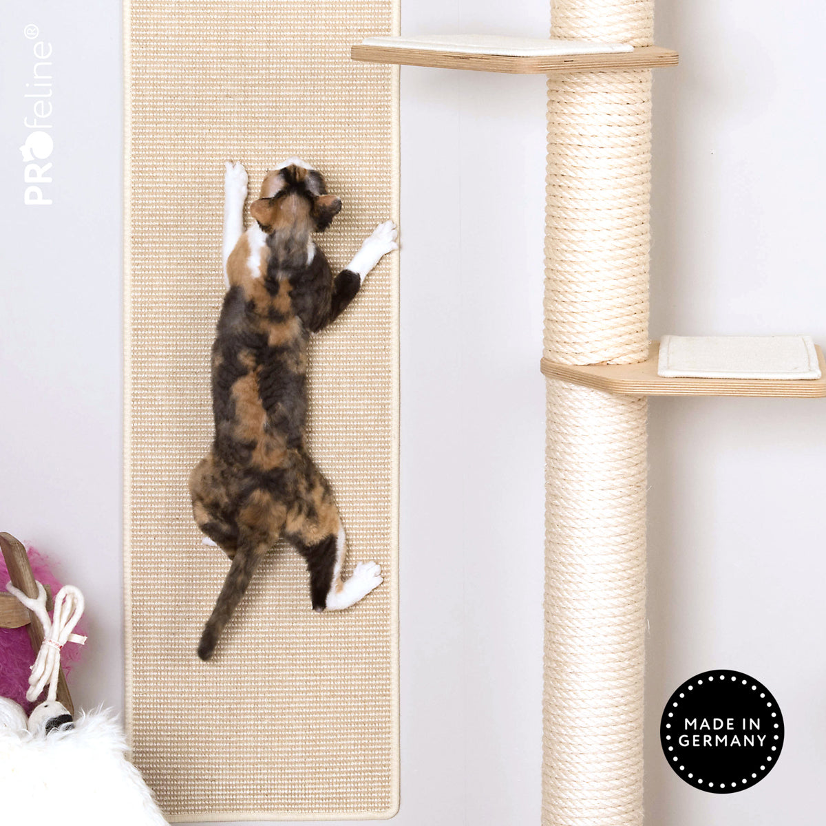Cat Climber Wall Mat - 180cm Sisal Cat Scratcher & Climber in One